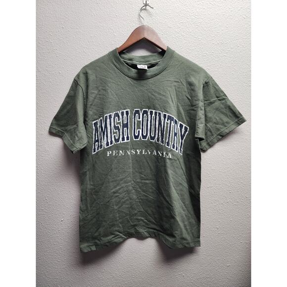 Anvil | Shirts | Y2k Amish Country Pennsylvania Tee Olive Green Anvil ...